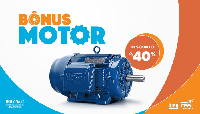 Vem aí o Bônus Motor. Uma iniciativa com descontos imperdíveis! | WEG