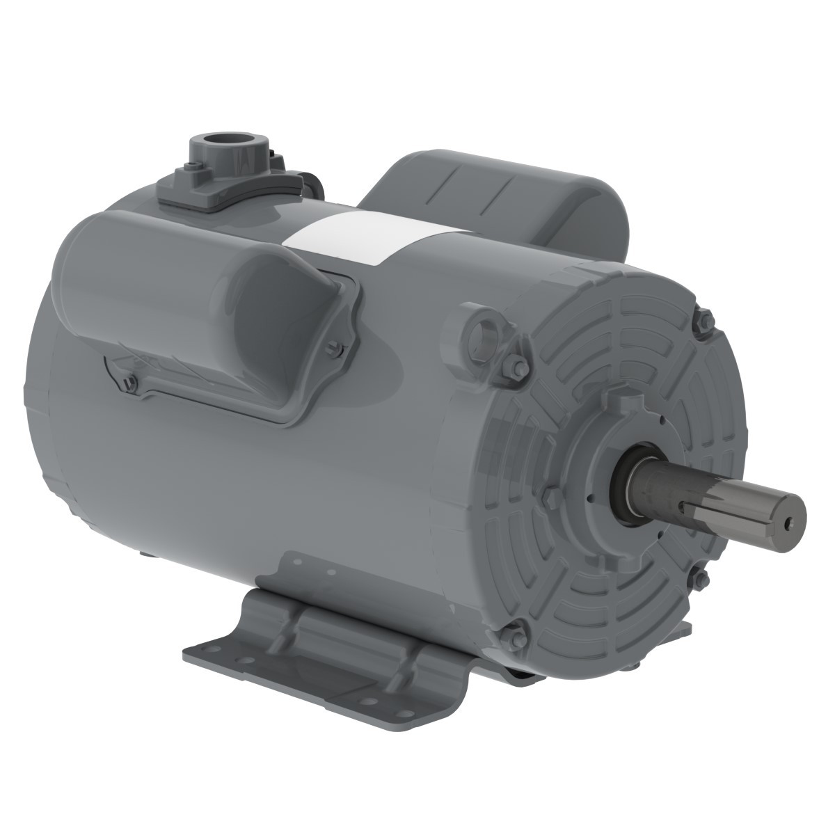 ROLLED STEEL 7.5-10 HP 2P 182/4TZ 1Ph 230 V 60 Hz IC418 - TEAO - Foot ...